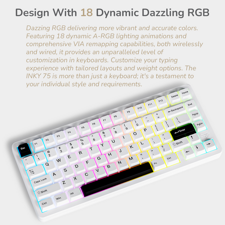 INKY 75 Wireless 75% Custom Mechanical Keyboard – Mecha Malaysia