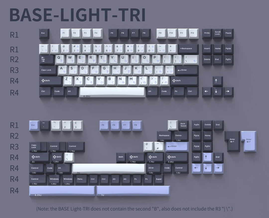 Domikey Zero-G Studio Midnight ABS Triple Shot Cherry Profile Keycaps ...